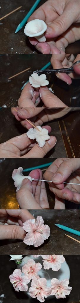 Simple polymer clay flower tutorial - FIMO DIY