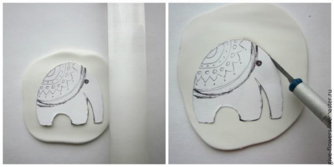 Polymer clay happy elephant brooch tutorial - FIMO DIY