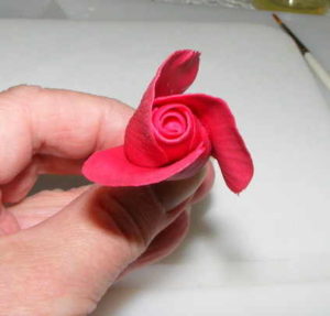 Polymer clay rose tutorial