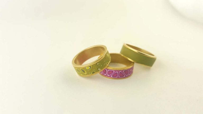Gorgeous polymer clay canes bracelets and rings for this summer