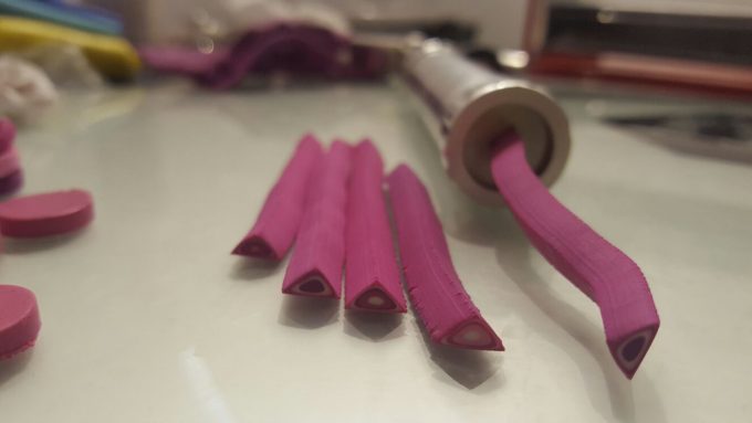 Polymer clay geometric cane – extruder technique | FIMO DIY