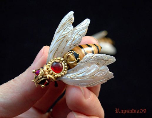 Polymer clay amazing insect brooch | FIMO DIY