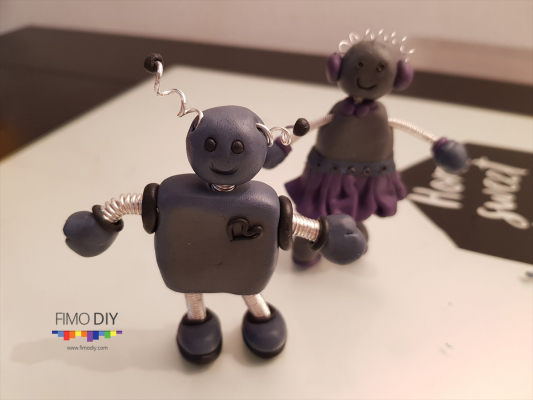 Polymer clay robot - FIMO DIY