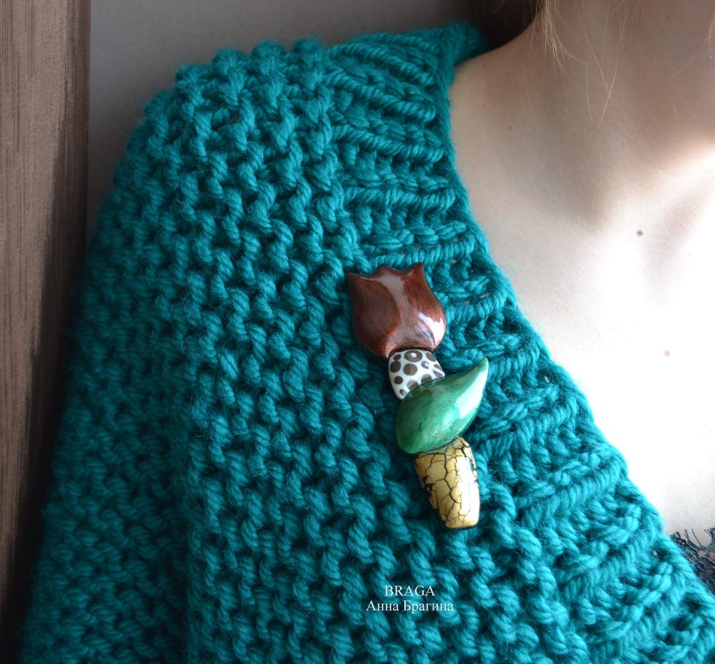 Polymer clay flower brooch tulip jewelry - FIMO DIY