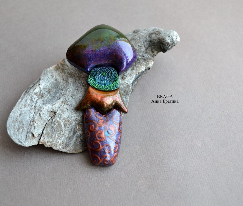 Polymer clay flower brooch tulip jewelry - FIMO DIY