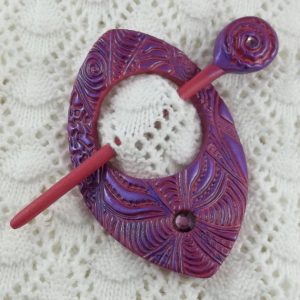 Polymer clay shawl pin hair accessories | FIMO DIY