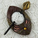 Polymer clay shawl pin hair accessories | FIMO DIY