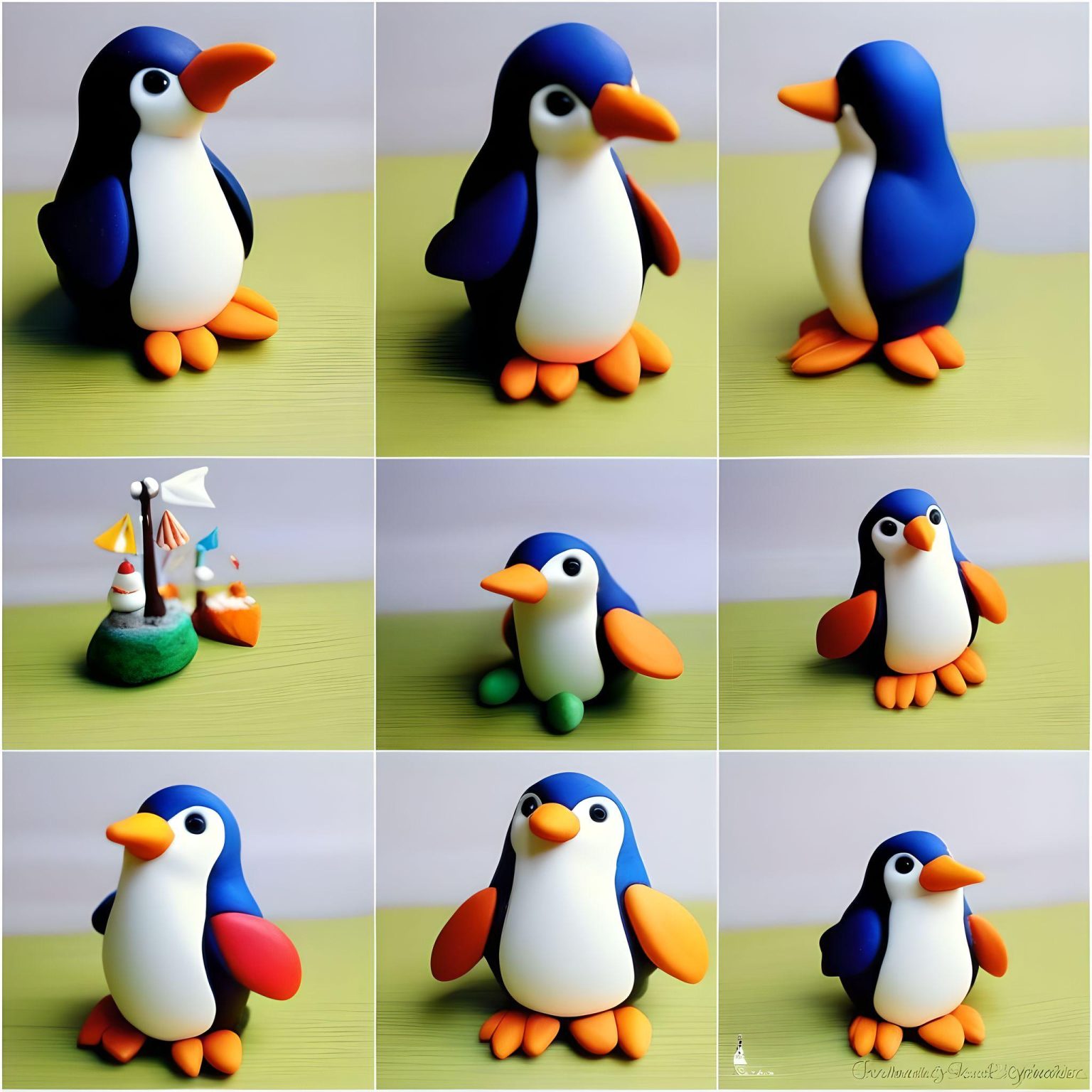 Polymer clay penguin | FIMO DIY