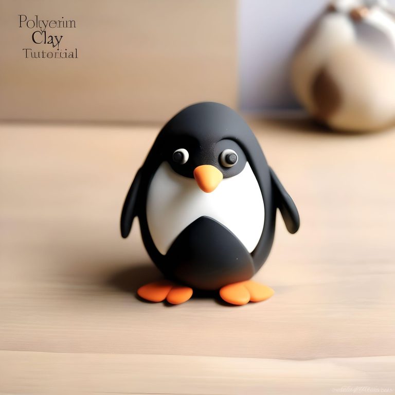 Polymer clay penguin | FIMO DIY